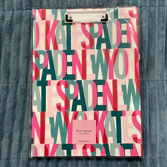 kate spade | Office | Nwt Kate Spade Layered Logo Clipboard Folio ...